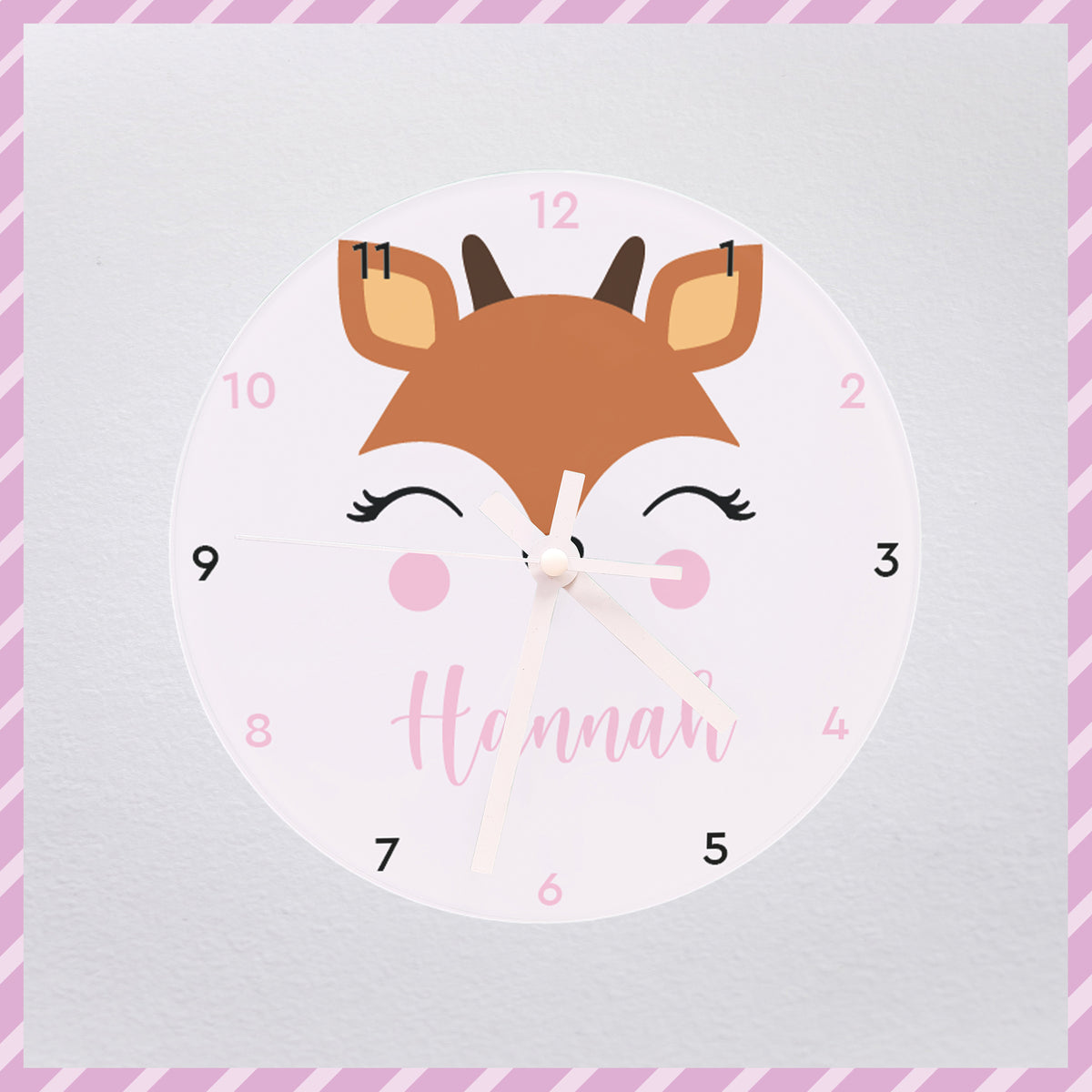 Personalised Deer Clock | Kids Bedroom, Nursery | Gifts for Babies | Oh ...