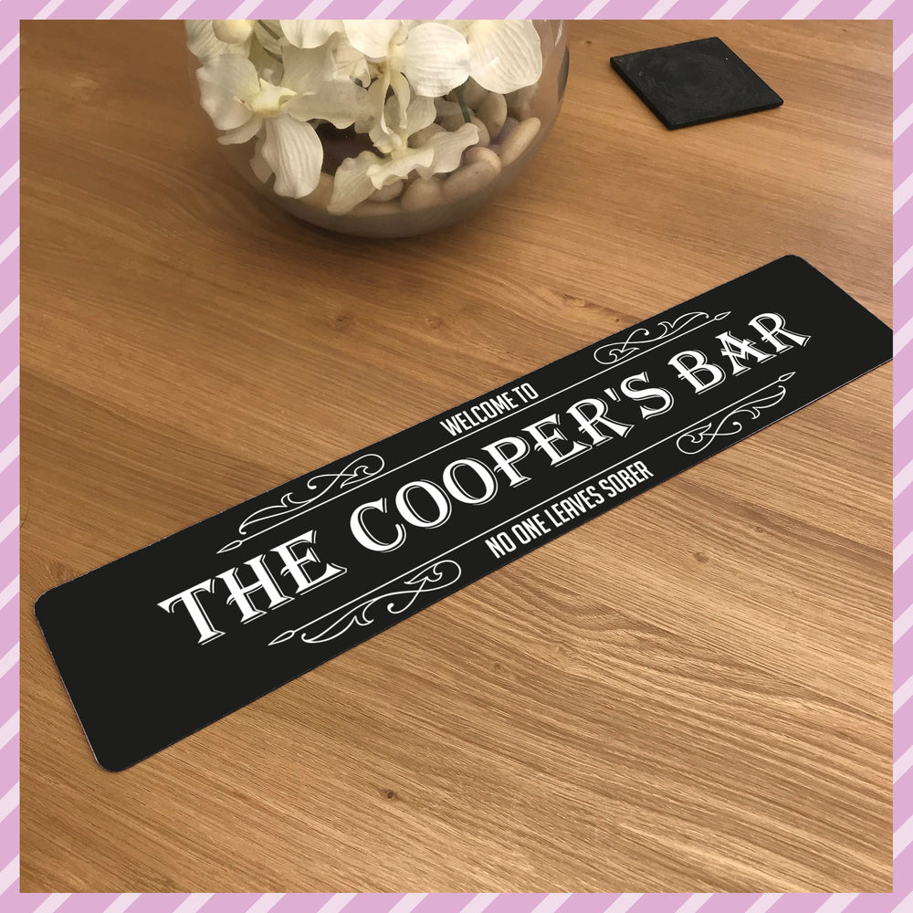Personalised Vintage Bar Mat | Home Bar Mat | Pub Shed Accessory | Oh ...