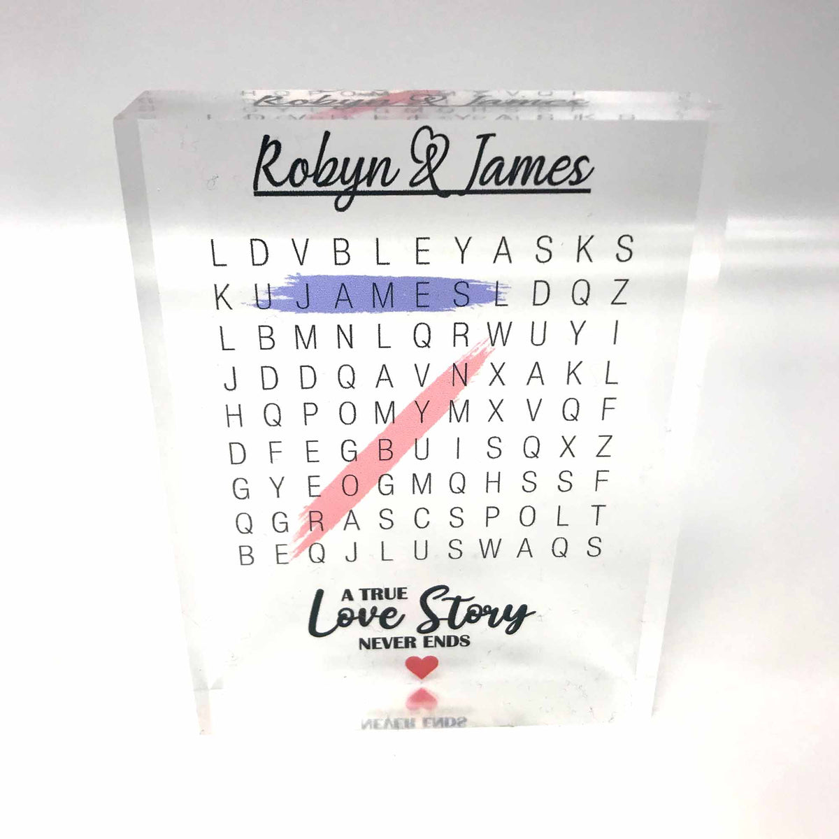 Personalised Couples Block | Valentines Gift | Girlfriend | Boyfriend ...