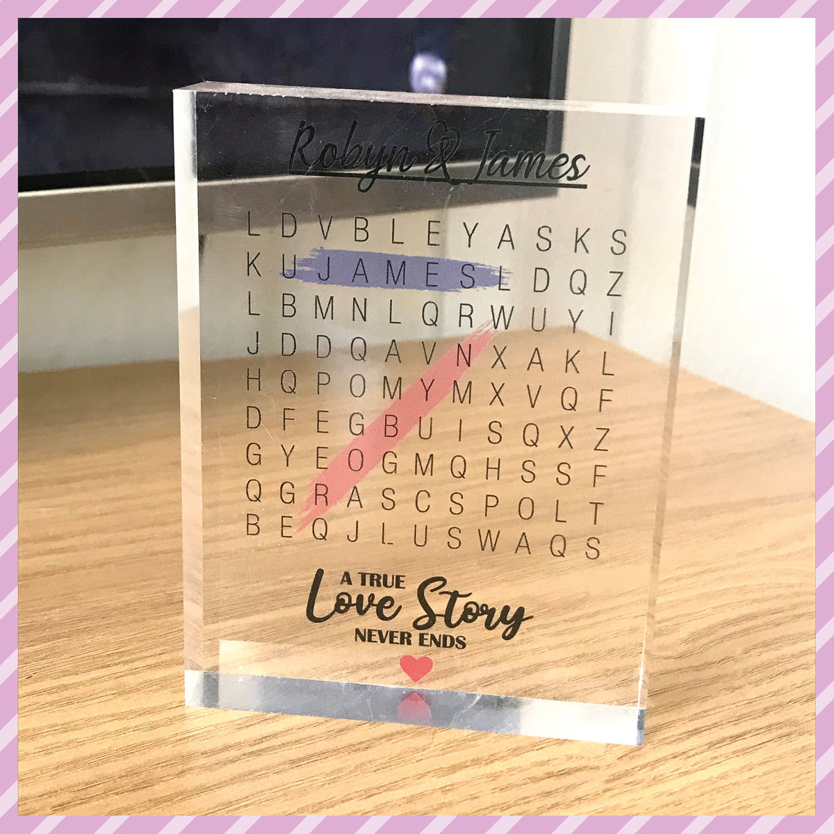 Personalised Couples Block | Valentines Gift | Girlfriend | Boyfriend ...